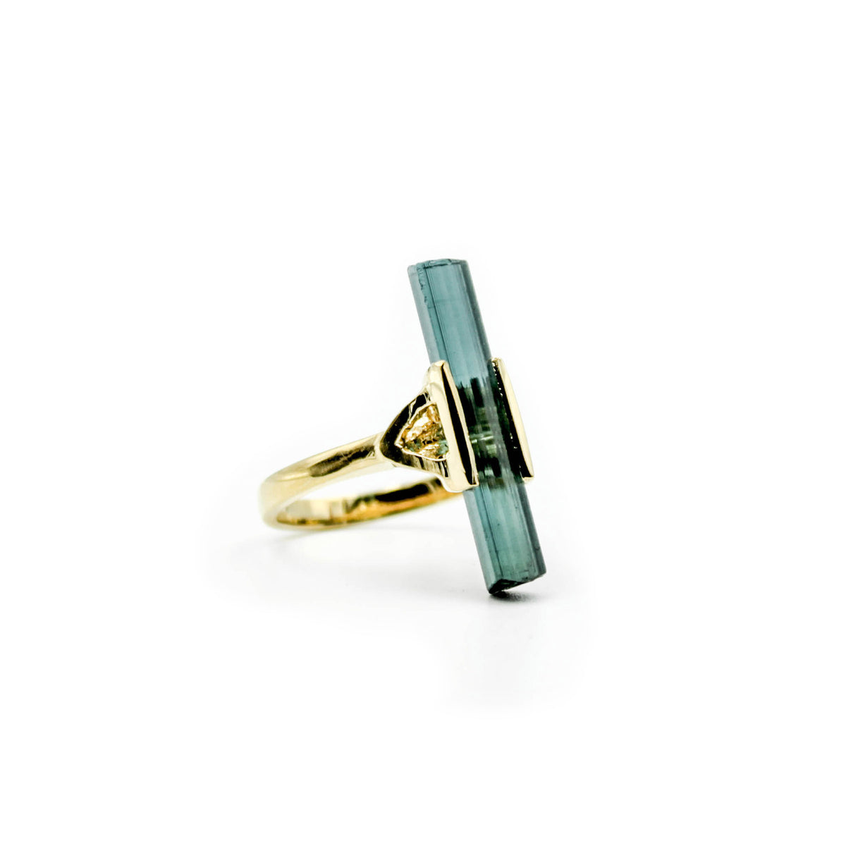 RAW INDICOLITE TOURMALINE RING II - Azurine
